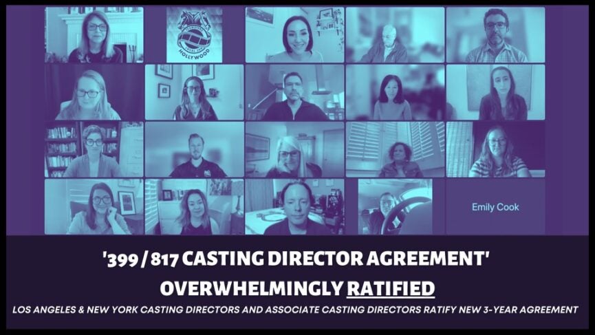 LA, NYC Casting Directors & Associate Casting Directors Ratify Three ...