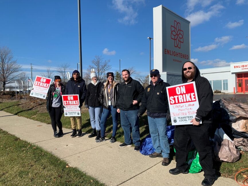 Teamsters Local 777 Cannabis Workers Protest Unfair Labor Practices at ...