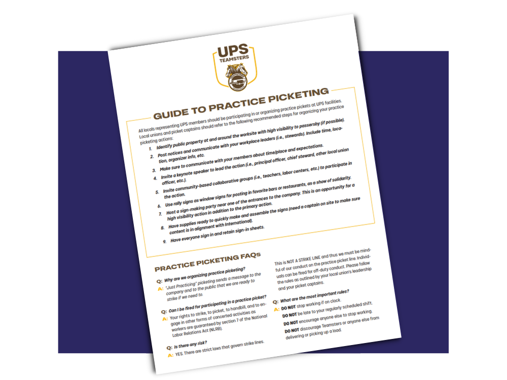 UPS Teamsters Practice Picketing Toolkit - International Brotherhood of ...