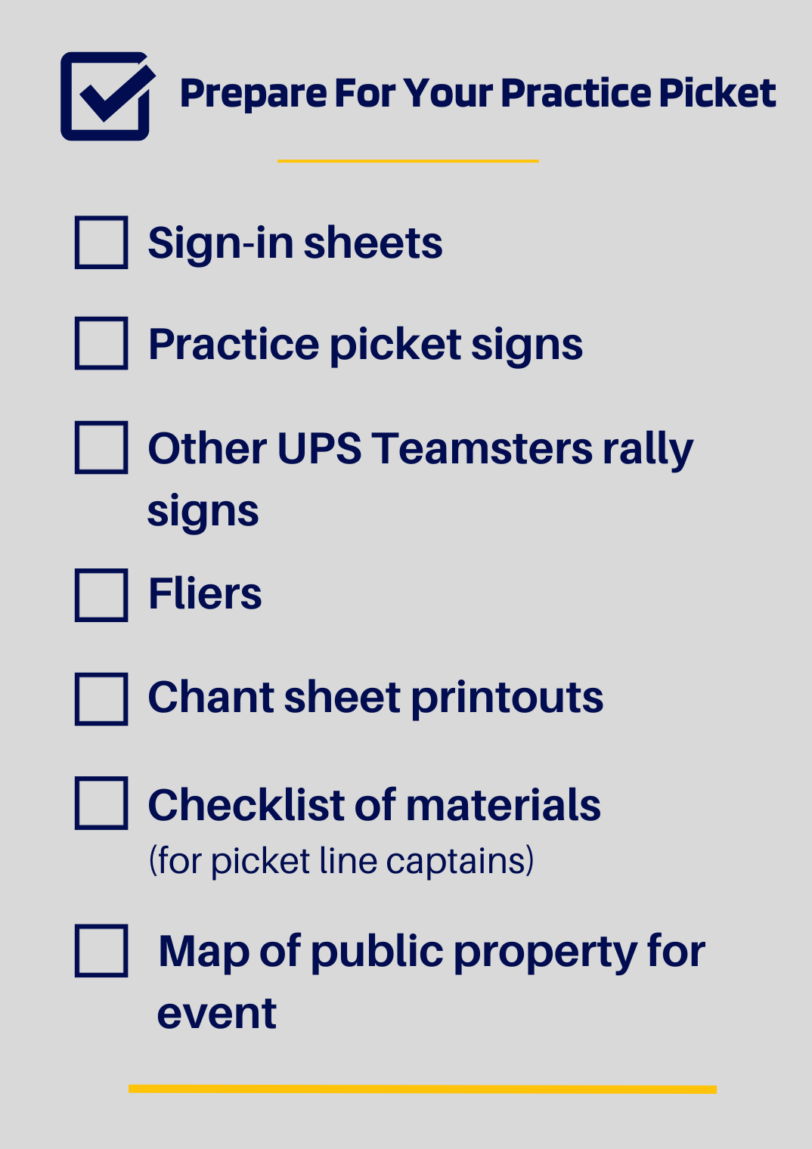 UPS Teamsters Practice Picketing Toolkit - International Brotherhood of Teamsters