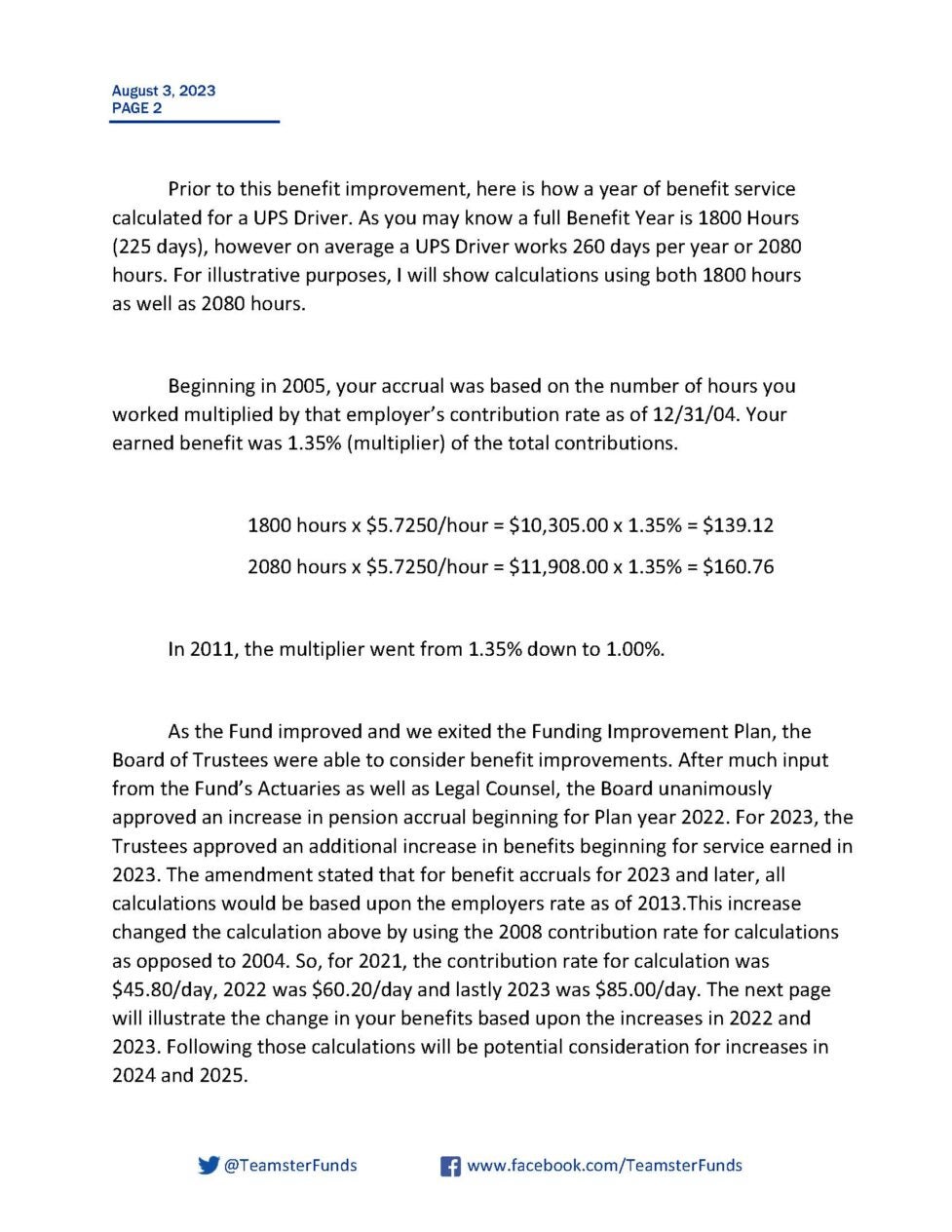 Pension Information - International Brotherhood of Teamsters