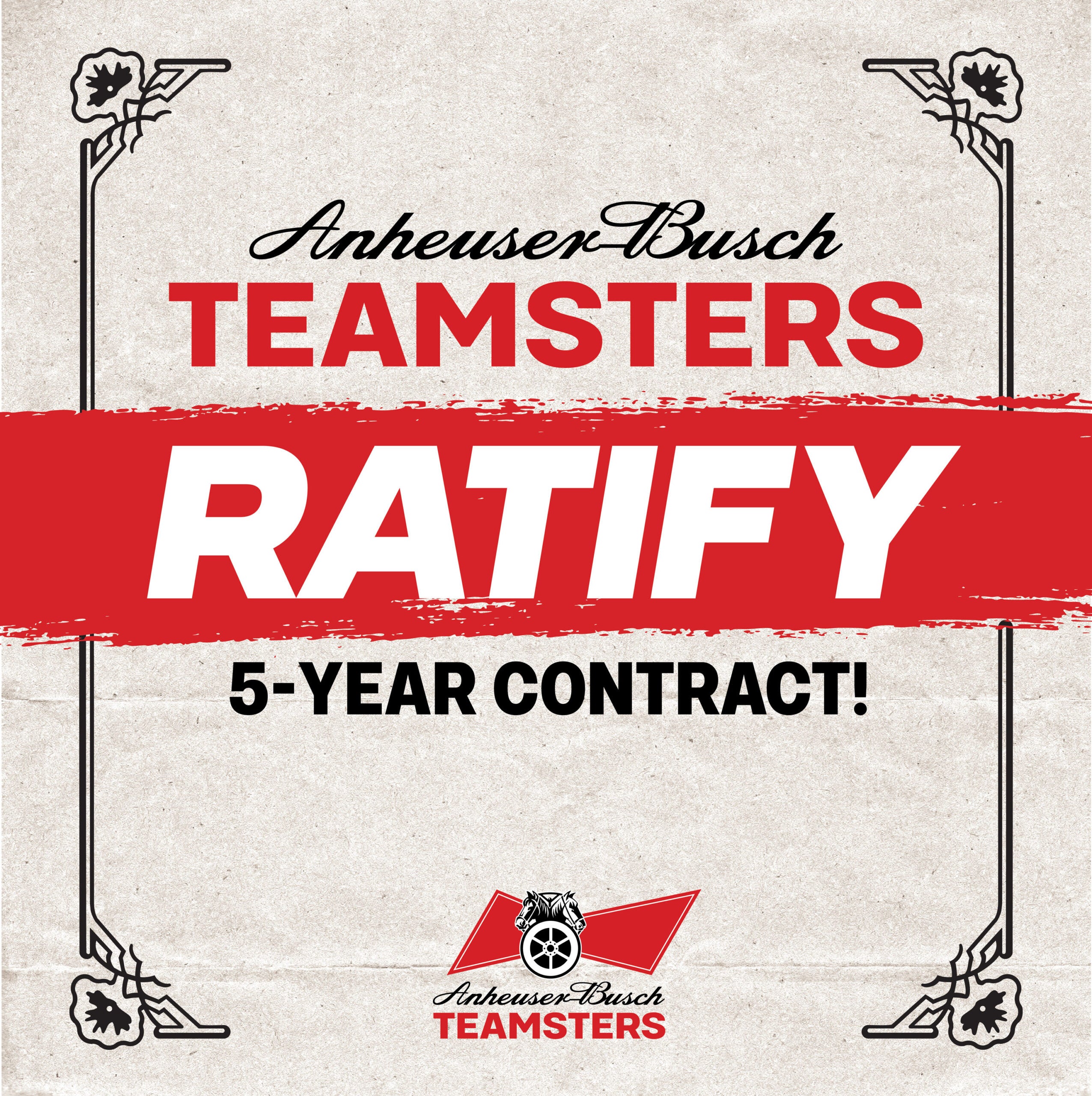 Teamsters Overwhelmingly Ratify 5-Year Contract at Anheuser-Busch ...