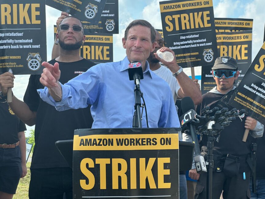 Amazon Teamsters Extend Strike to Connecticut, Joined by Sen ...