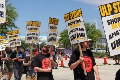 Amazon Workers Strike at Major West Coast Air Hub - International ...