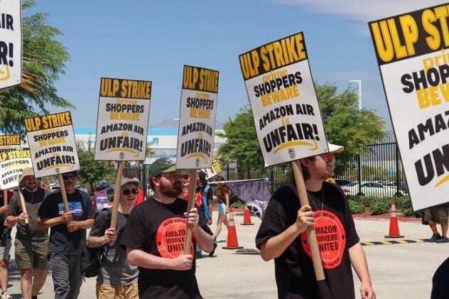 Amazon Workers Strike at Major West Coast Air Hub - International ...
