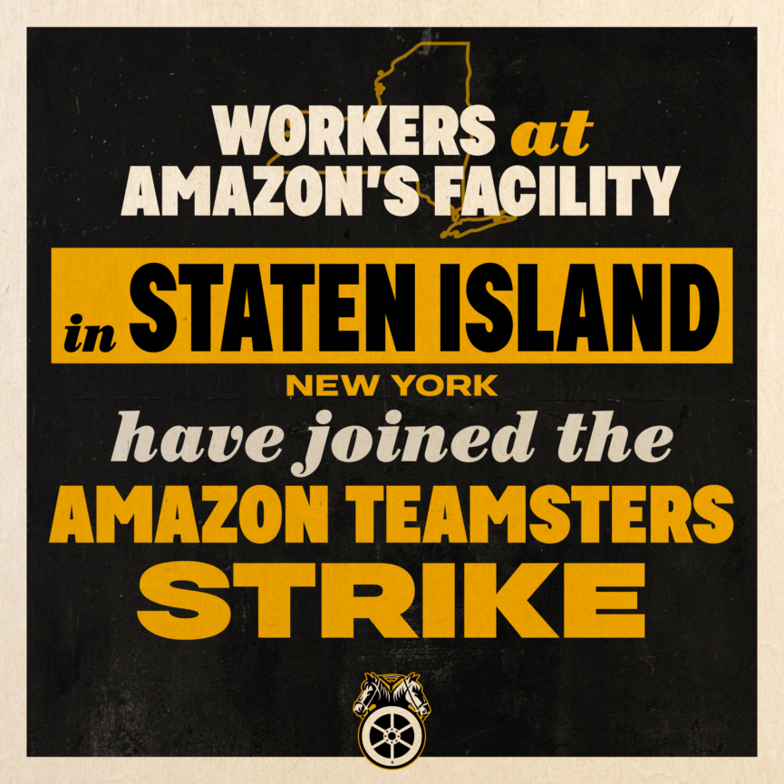 Amazon Teamsters at JFK8 Join Historic Strike - International ...