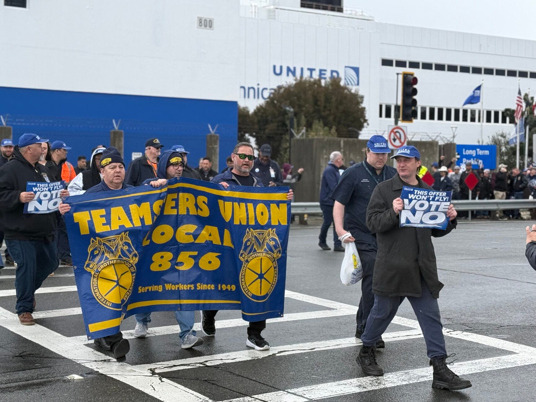 United Airlines Teamsters Rally at San Francisco International Airport ...