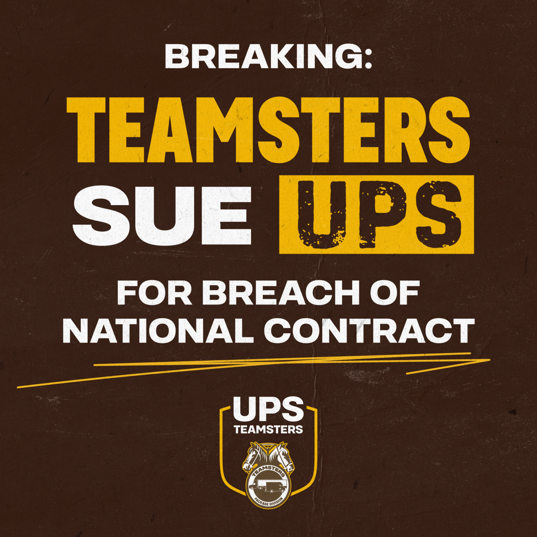Teamsters Sue UPS for Breach of National Contract - International ...